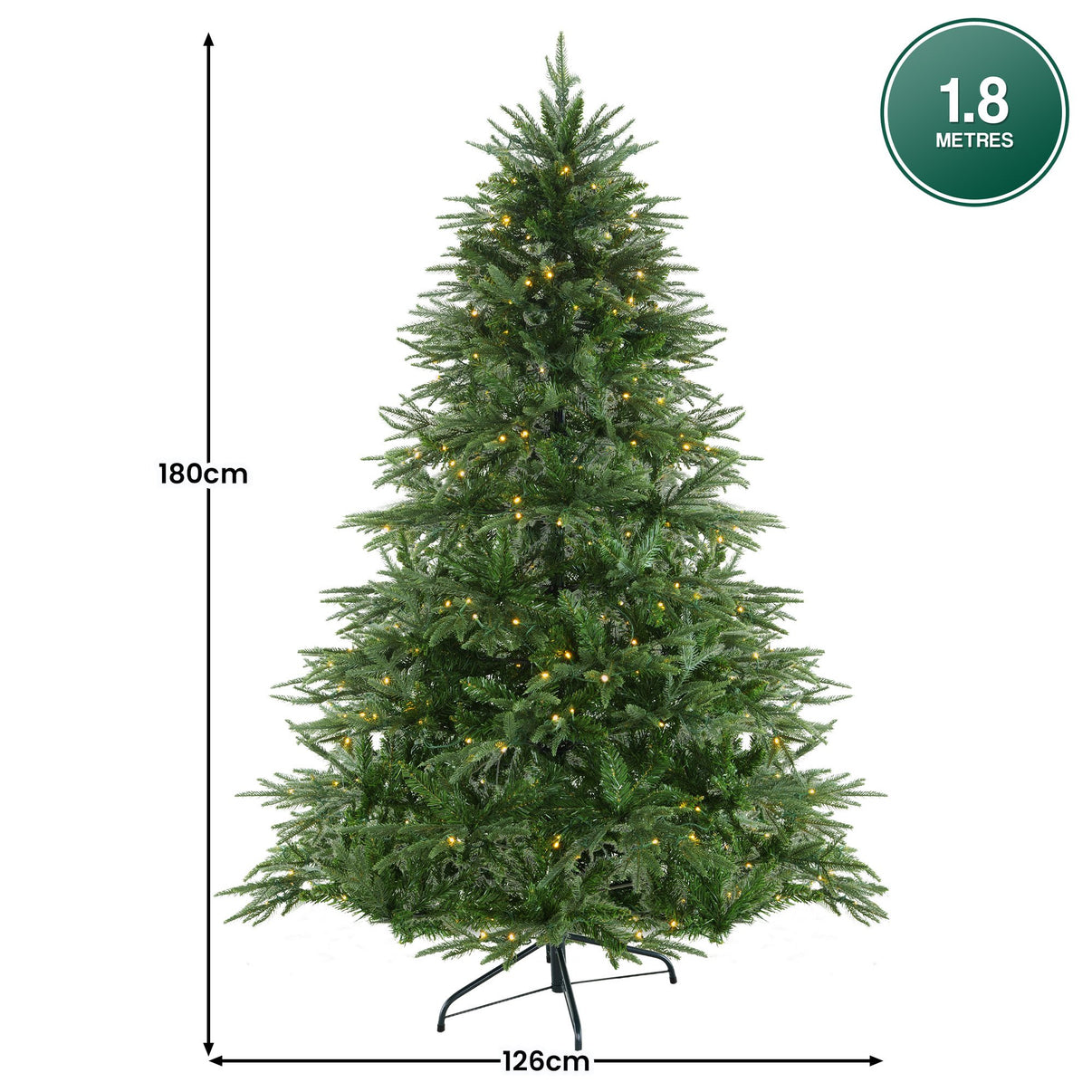 Christabelle 1.8m Prelit Everglow Fir Christmas Tree With 300 Led Ligh