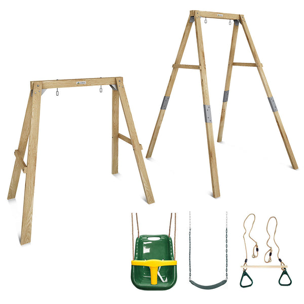 Lifespan Kids Bloom Growable Swing Set with Baby Seat (Green), Belt Sw